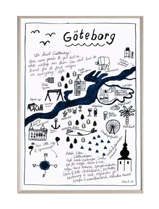 Göteborg Map Poster | Still Life Story